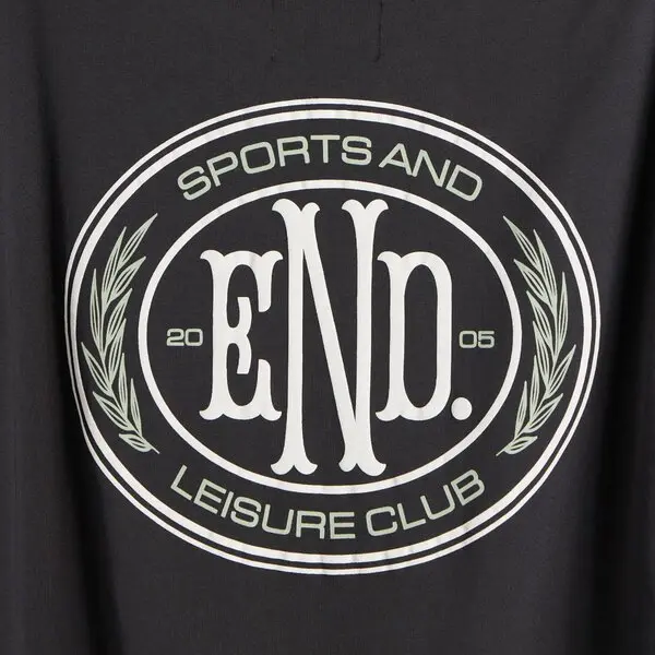 END. Sports And Leisure Club Graphic T-shirt - Cinder Black