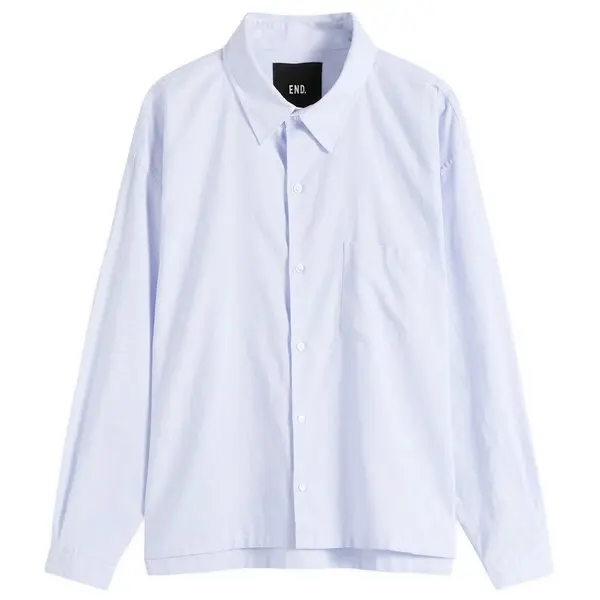 END. Fairways Long Sleeve Shirt - Sky Blue