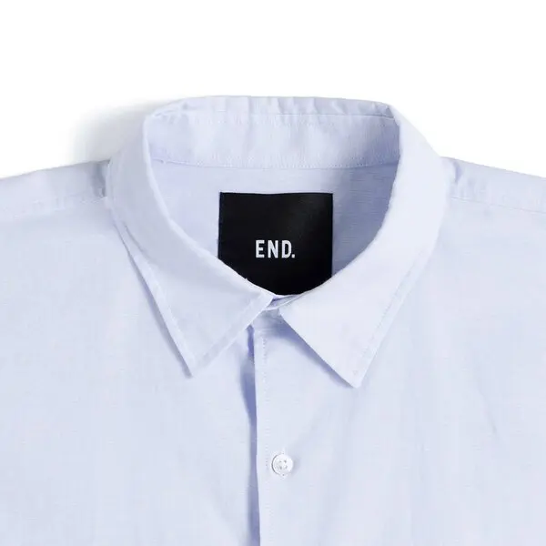END. Fairways Long Sleeve Shirt - Sky Blue