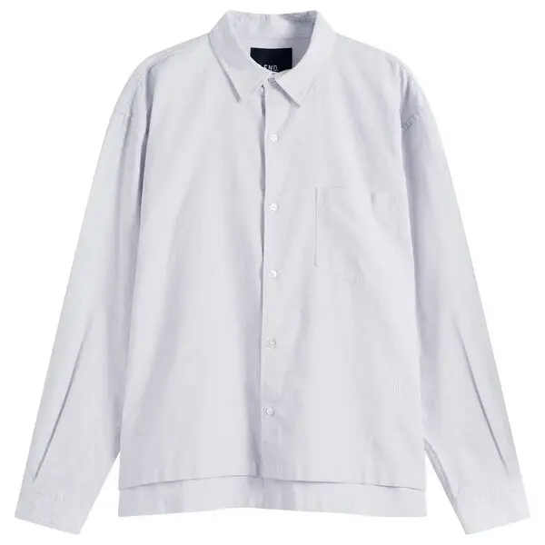 END. Fairways Long Sleeve Shirt - Ice Grey