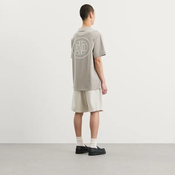END. Leisure T-shirt With Graphic Print - Ash Grey
