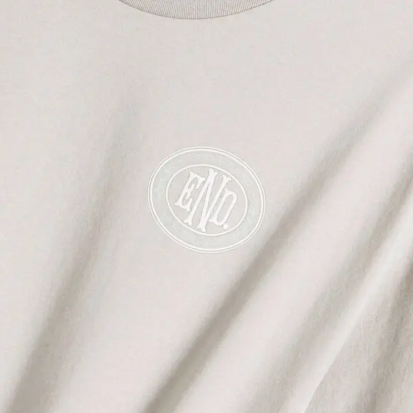 END. Leisure T-shirt With Graphic Print - Ash Grey