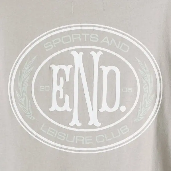END. Leisure T-shirt With Graphic Print - Ash Grey