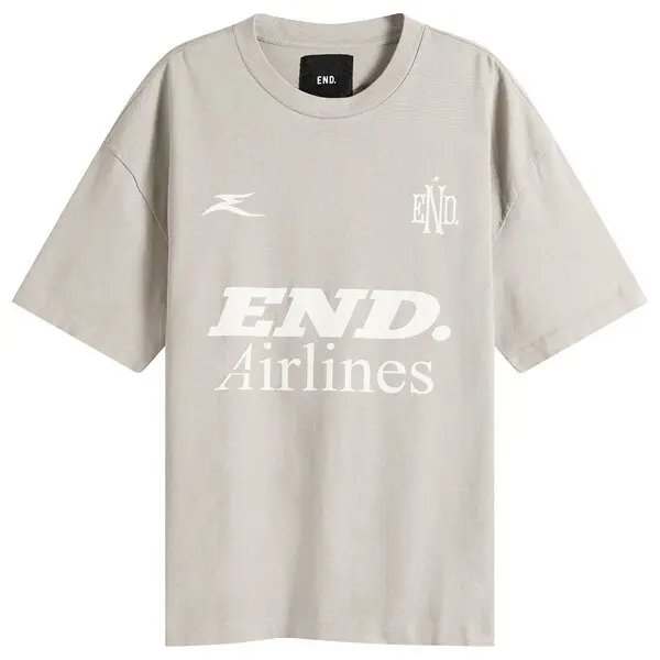 END. Airlines Short Sleeve T-shirt - Ash Grey