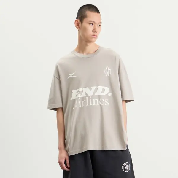 END. Airlines Short Sleeve T-shirt - Ash Grey