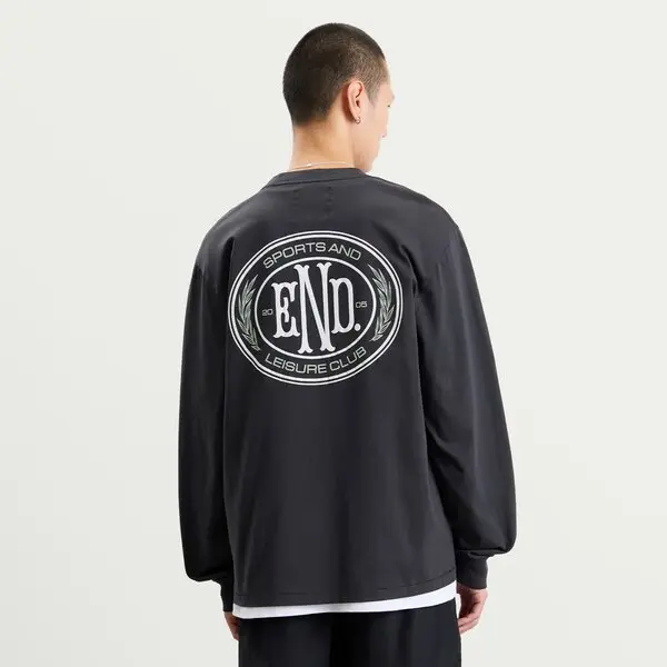 END. Leisure Long Sleeve T-shirt - Cinder Black
