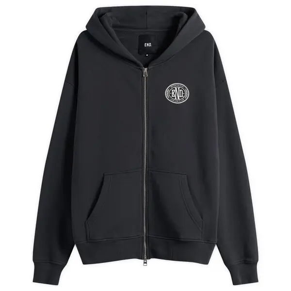END. Leisure Zip Hoodie - Cinder Black