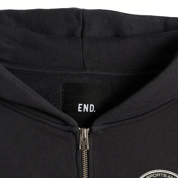 END. Leisure Zip Hoodie - Cinder Black