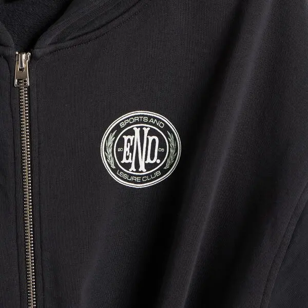 END. Leisure Zip Hoodie - Cinder Black