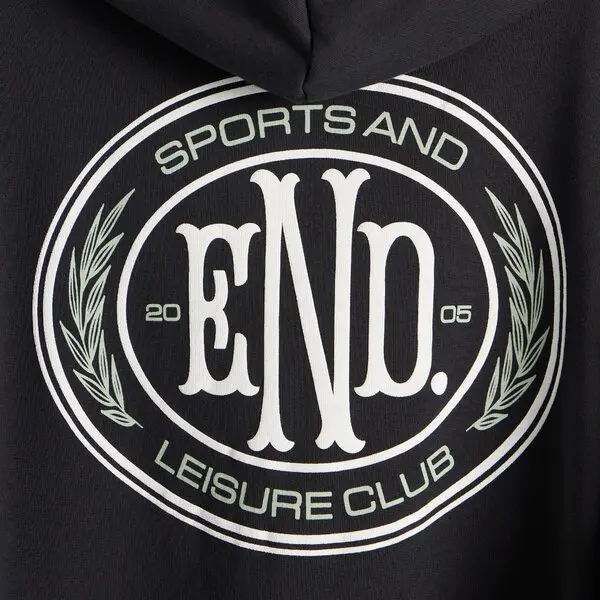 END. Leisure Zip Hoodie - Cinder Black