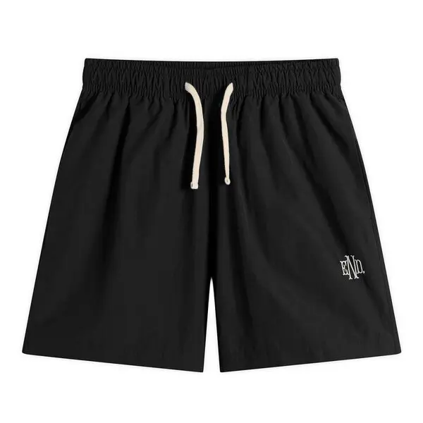 END. Flight Drawstring Short - Black