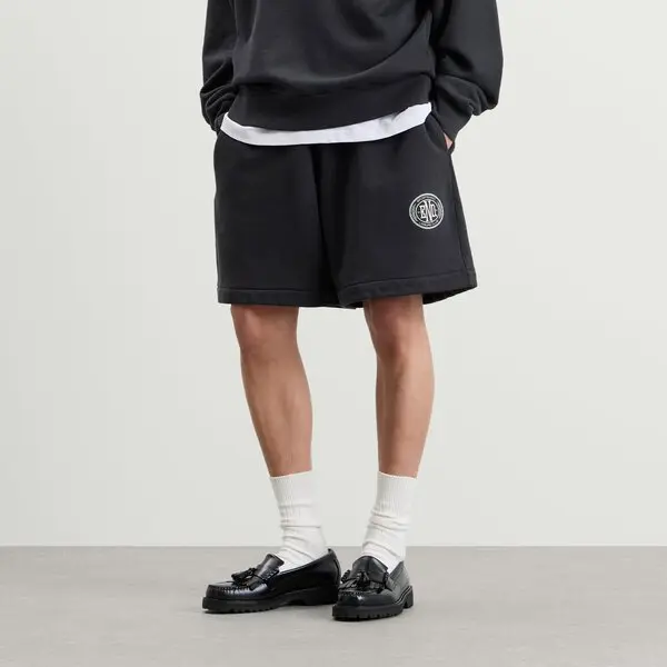 END. Drawstring Sweat Shorts With Crest