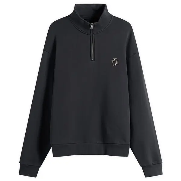 END. Slice Half Zip Sweat - Cinder Black