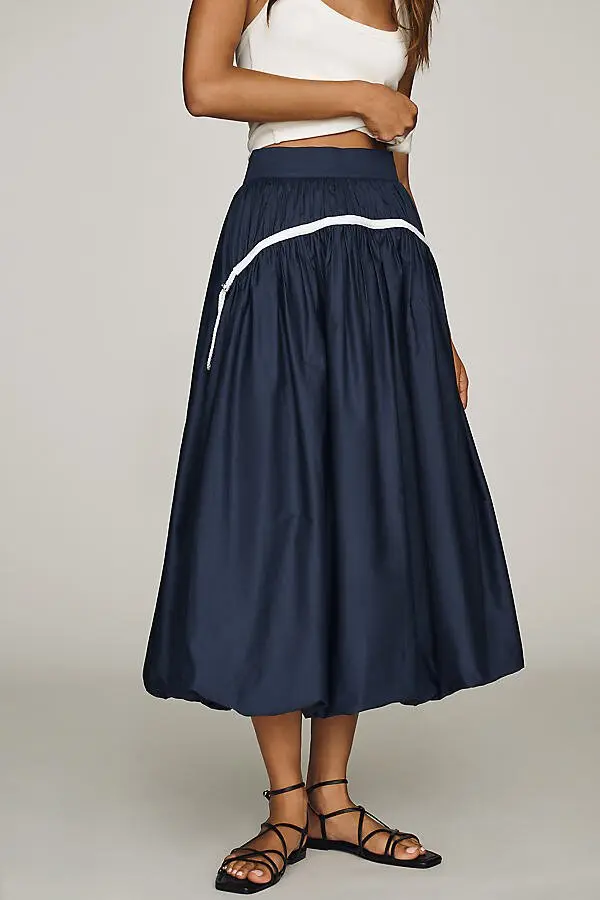 Hunter Bell Allegra Cotton Midi Skirt