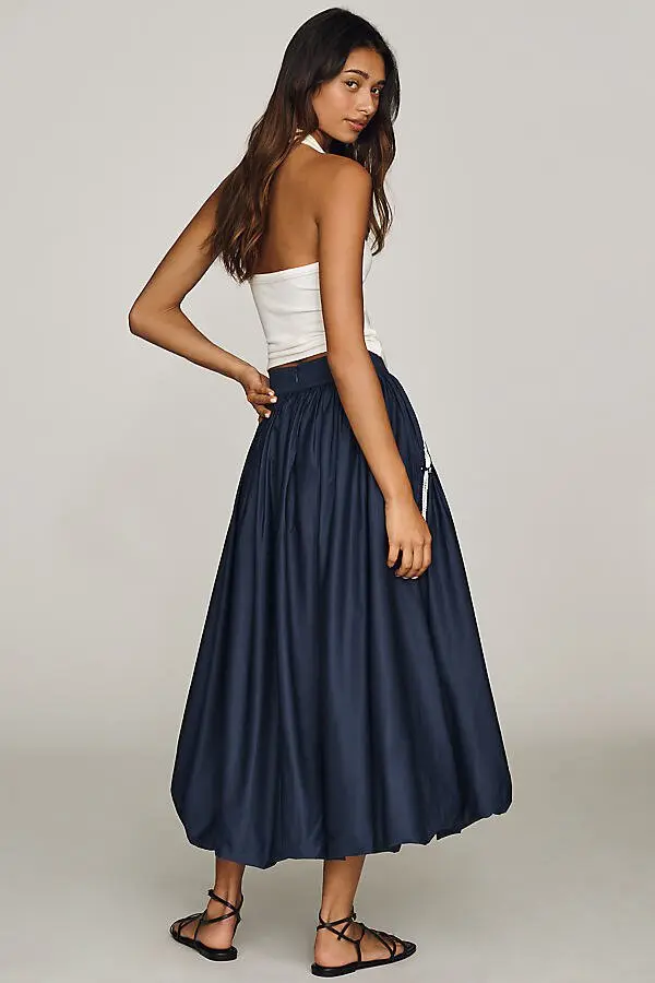 Hunter Bell Allegra Cotton Midi Skirt