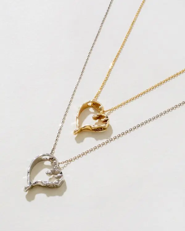 ISKRA Melting Heart 14k Gold Necklace