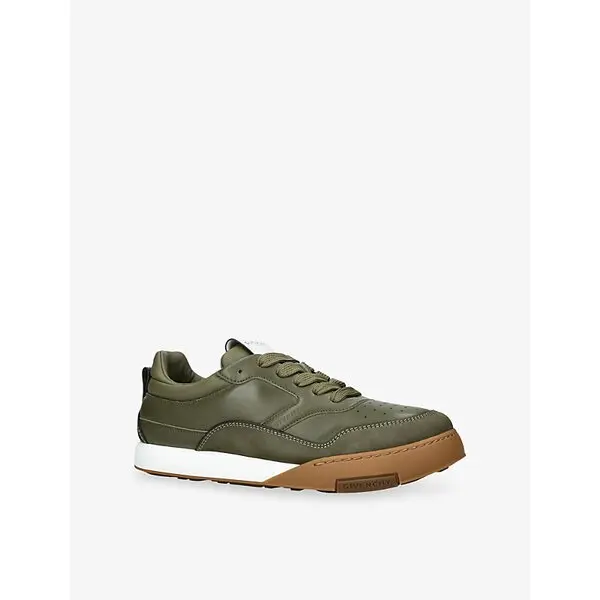 Givenchy Leather And Suede Lace-up Trainers - Khaki