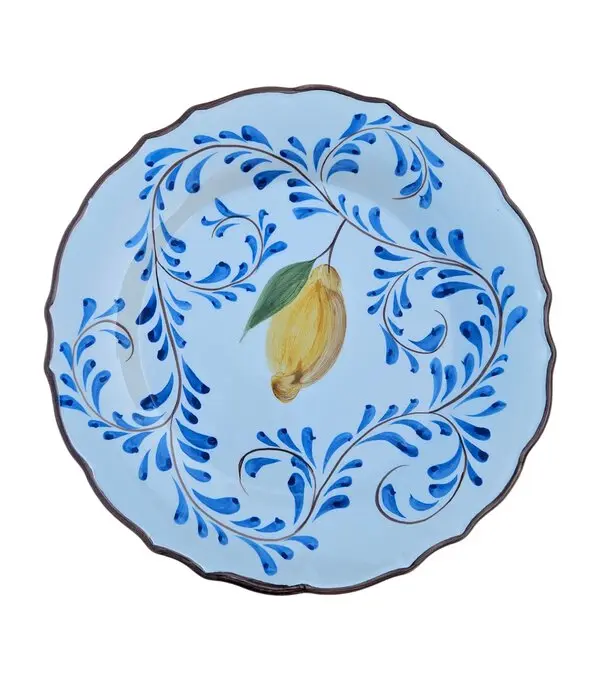 LES-OTTOMANS Ceramic Positano Lemons Charger Plate