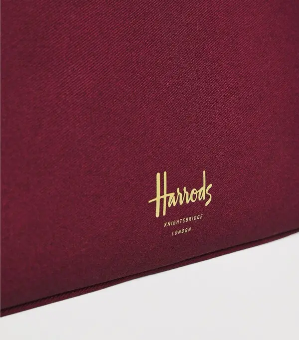 Harrods Medium Cotton Logo Cosmetics Bag