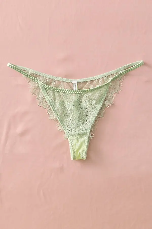 Free People Lacebound String Tanga Undies - Gleam