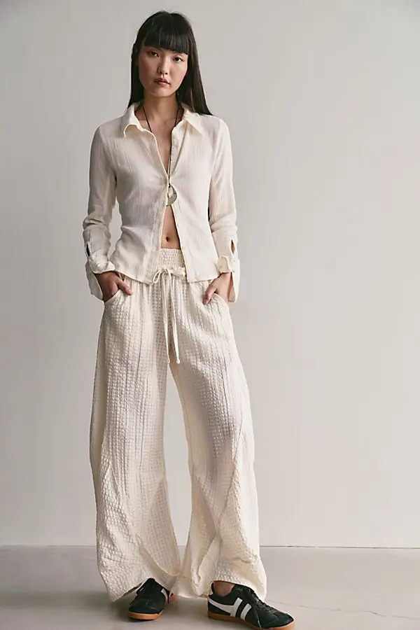 Free People Riptide Pull-on Arc Pants - Tea