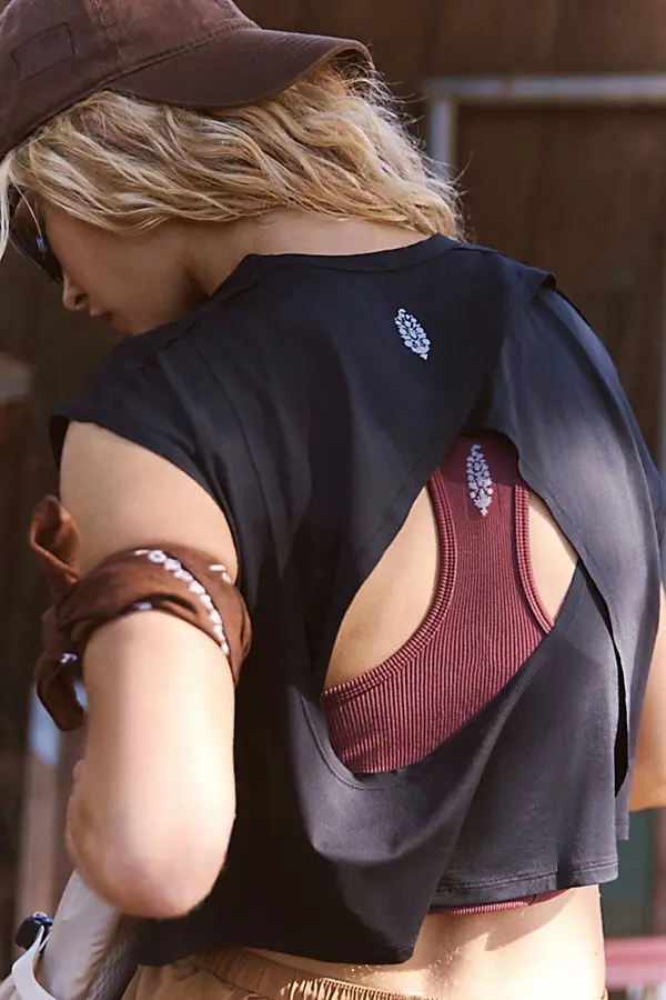 Free People Never Better Infinity Muscle Tank - Black
