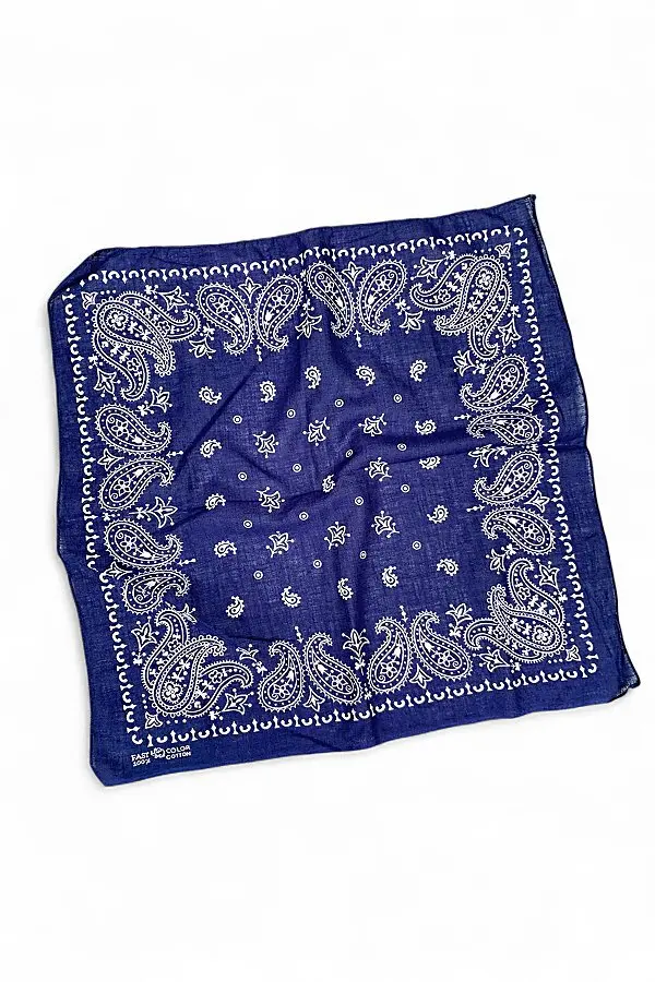 SHARPLILTEETH Vintage Fast Color Trunk Up Elephant Bandana Selected By - Blue