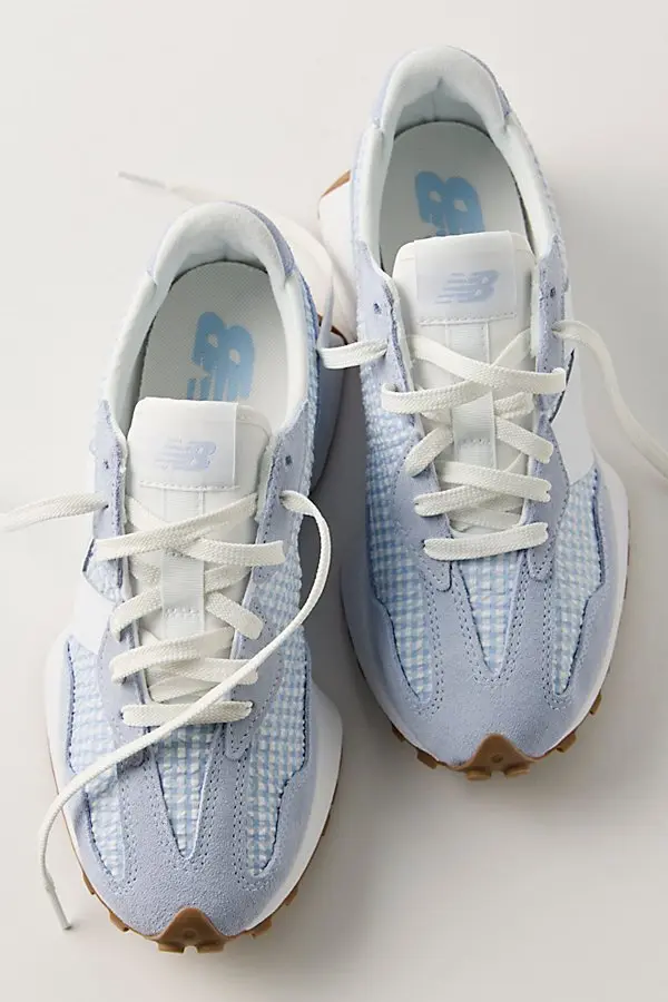 NEW BALANCE 327 Gingham Sneakers - Blue