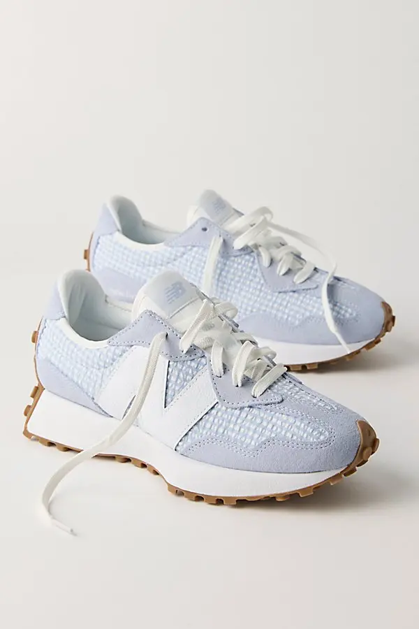 NEW BALANCE 327 Gingham Sneakers - Blue