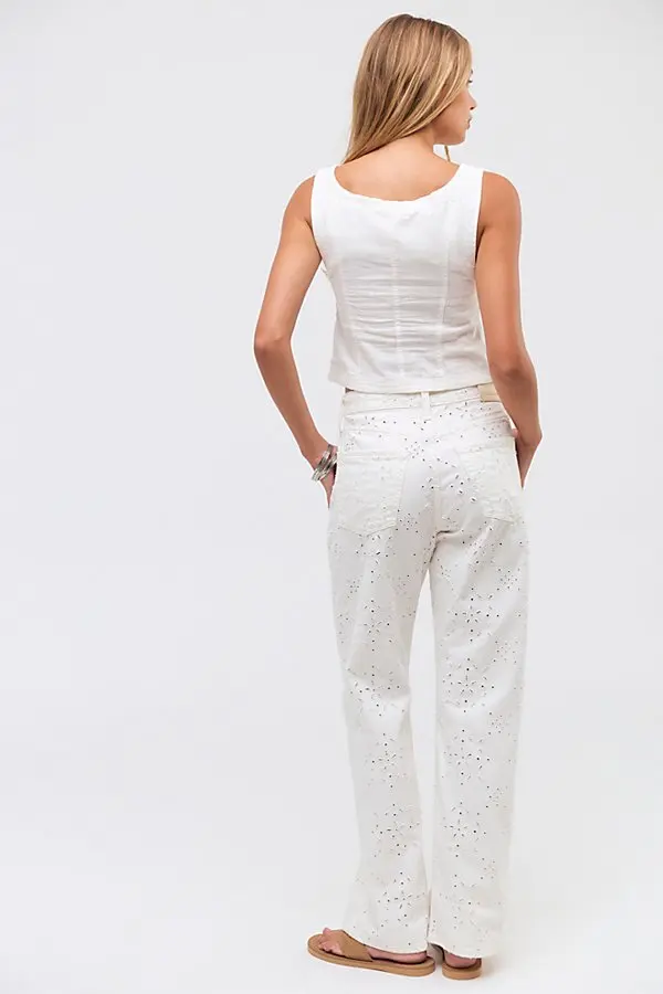 Citizens Of Humanity Cutwork Lindz Easy Straight Jeans