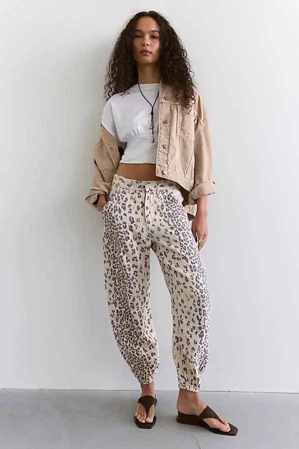 Citizens Of Humanity Ciela Printed Balloon Utility Pants - Cheetah