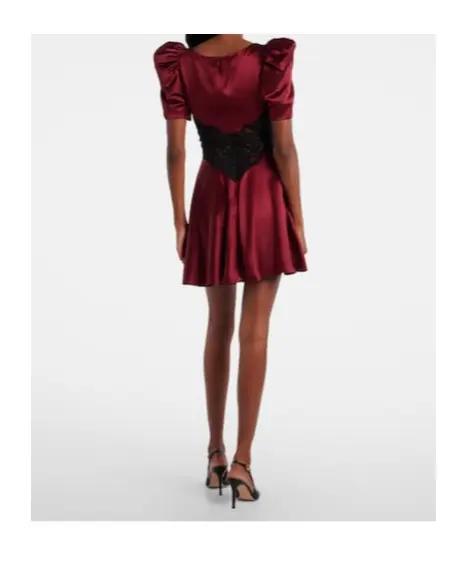 RODARTE Lace-trimmed Silk Cocktail Dress
