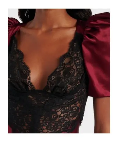 RODARTE Lace-trimmed Silk Cocktail Dress