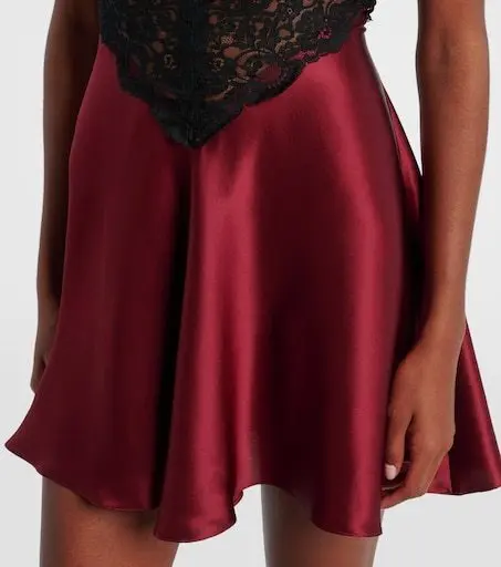 RODARTE Lace-trimmed Silk Cocktail Dress