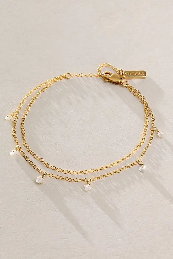 Free People High Tide Bracelet - Gold/diamond