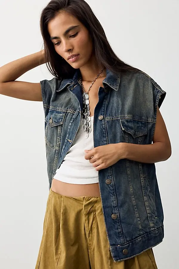 Free People We The Free Goldie Denim Vest