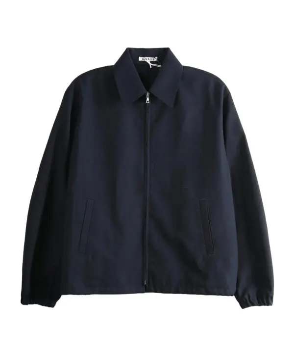 Auralee Hopsack Zip Blouson - Dark Navy