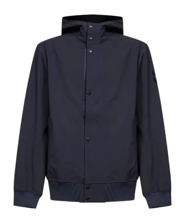 Stone Island Long-sleeved Hooded Jacket - Navy