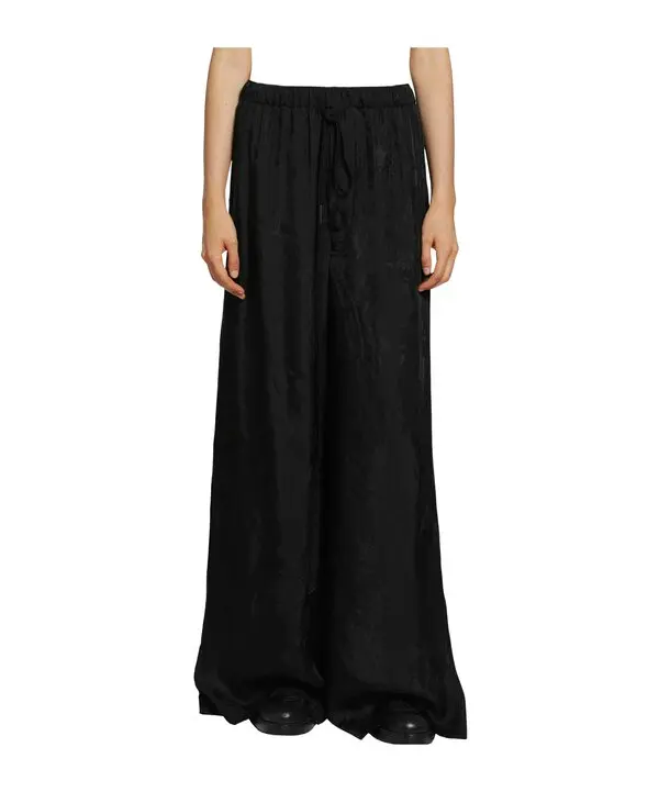 ANN DEMEULEMEESTER Loose-fitting Wide-leg Casual Pants - Black