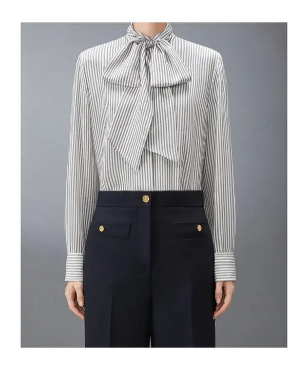 Thom Browne Striped Silk-satin Shirt
