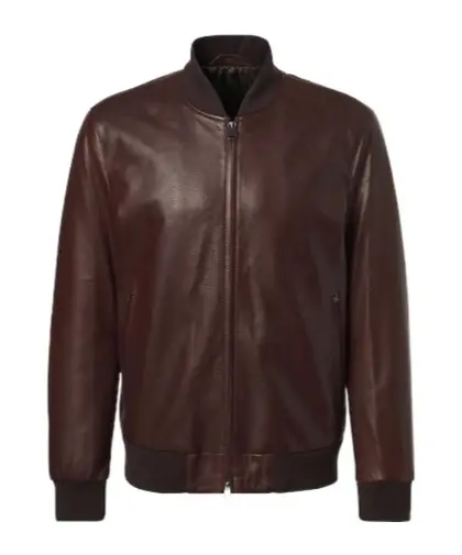 Brioni Leather Bomber Jacket