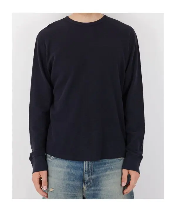 SUNFLOWER Waffle Tee Ls Navy