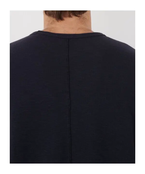 SUNFLOWER Waffle Tee Ls Navy