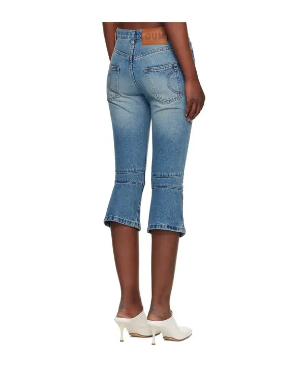 EDWARD CUMING Belt Loop Cropped Denim Shorts