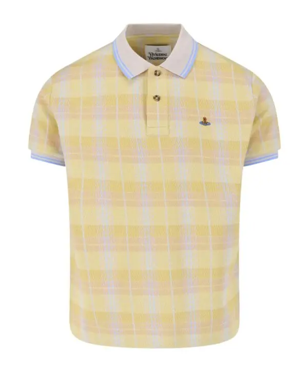VIVIENNE WESTWOOD Checked Knit Polo Shirt - Multicolor