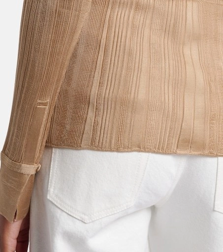 Gabriela Hearst Tamar Silk Knit Shirt