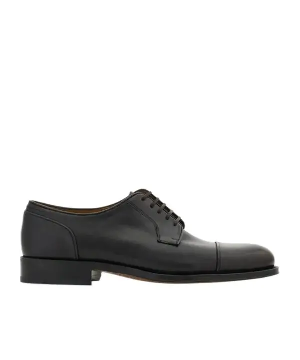 FERRAGAMO Derby Shoe With Stitching Detail