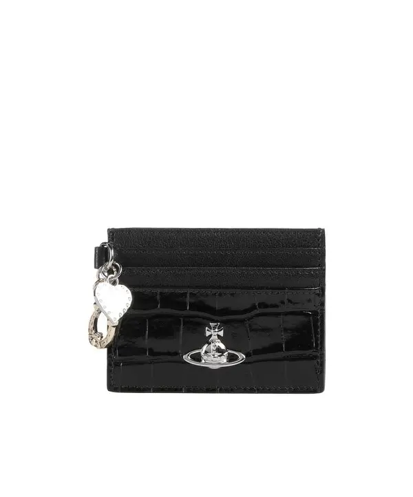 VIVIENNE WESTWOOD Embossed Croc Credit Card Holder