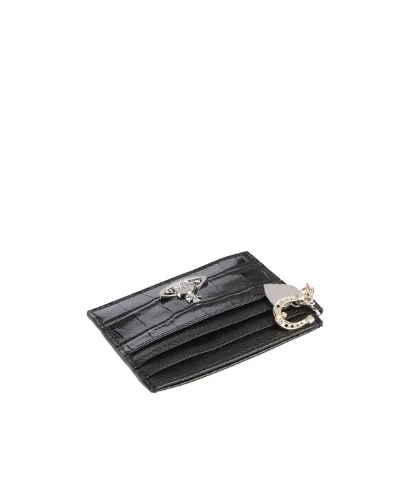 VIVIENNE WESTWOOD Embossed Croc Credit Card Holder