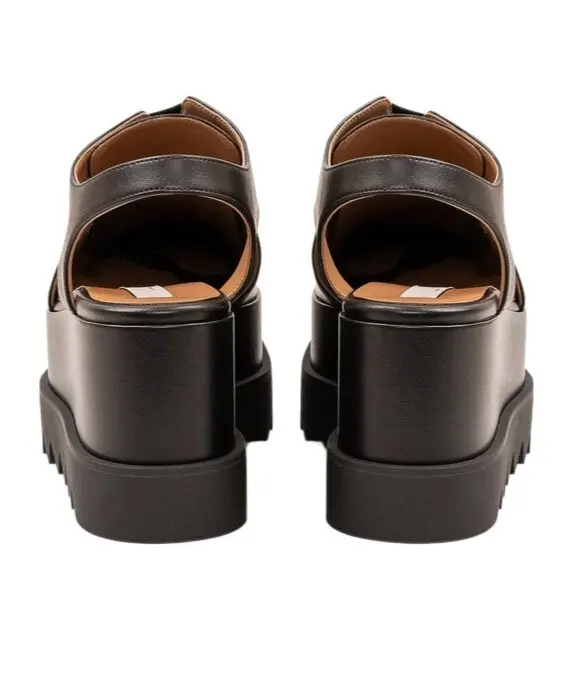 Stella McCartney Elyse Cut-out Wedge Derby Shoes